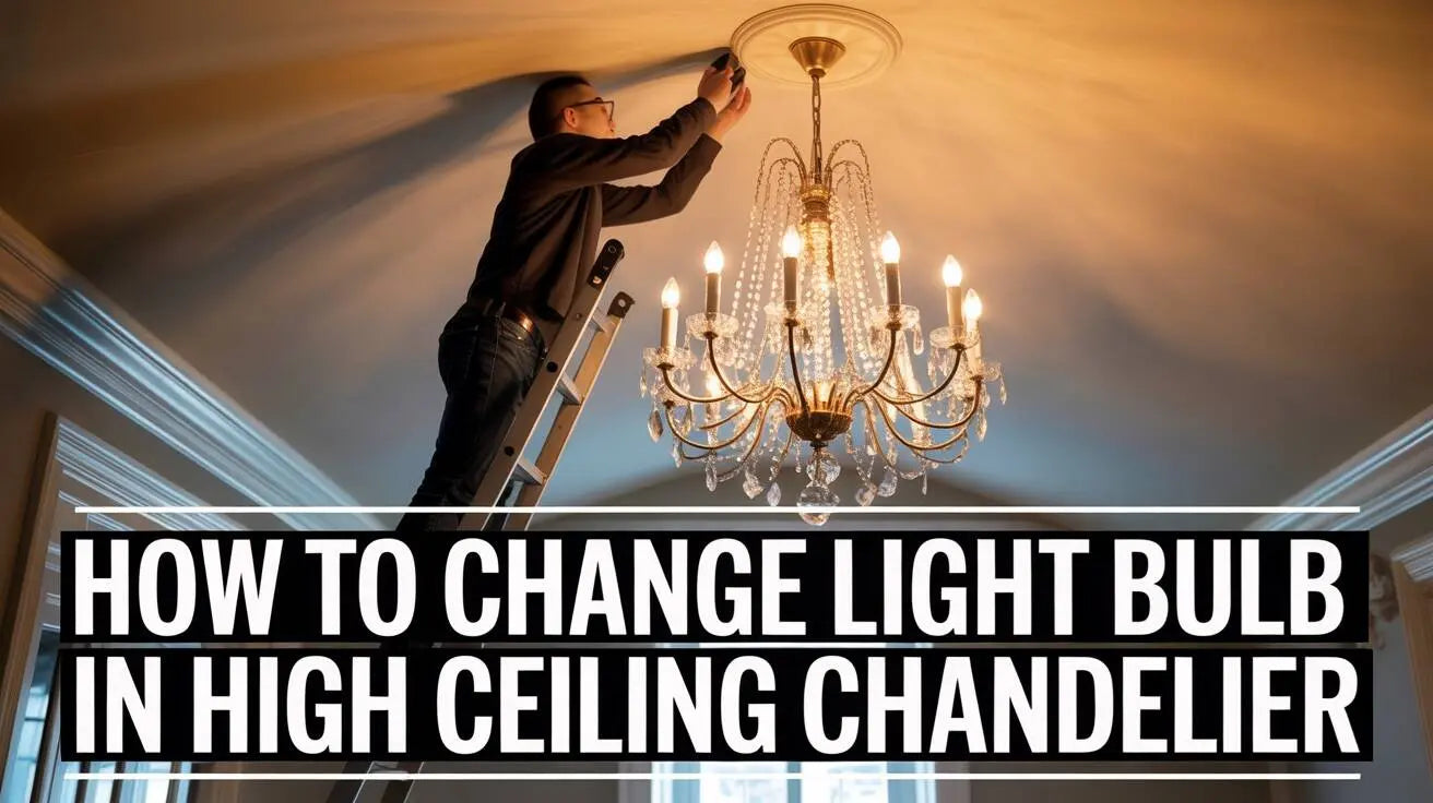 How to Change Light Bulb in High Ceiling Chandelier – Seus Lighting