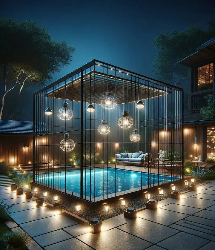Romantic Lighting For Pool Cages Color Changing LED Sconce Lights For