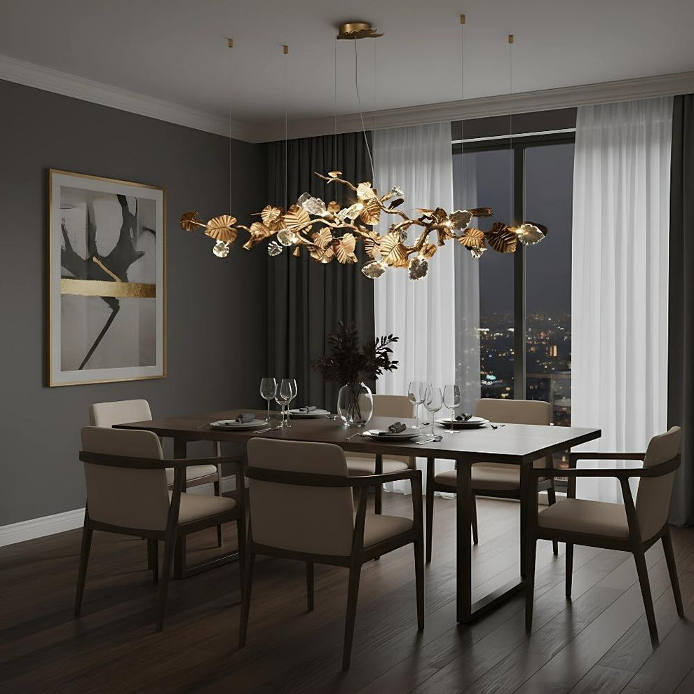 Bedya Linear Branch Chandelier | Rustic Chandelier – Seus Lighting