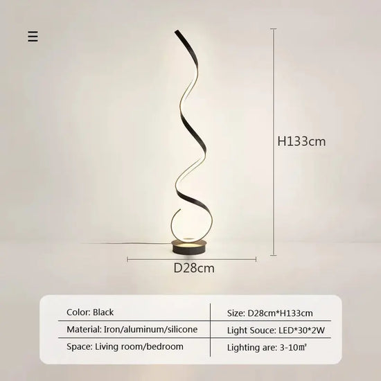 Marya LED Wavy Floor Lamp – Seus Lighting