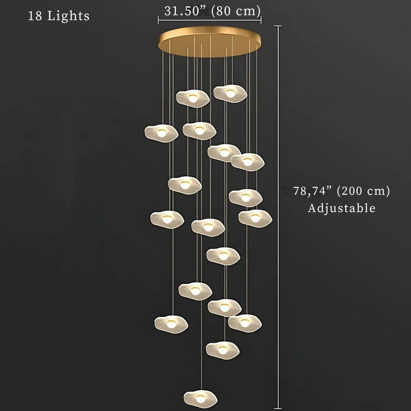 Modern Mushroom Lotus Leaf Led Chandelier – Seus Lighting