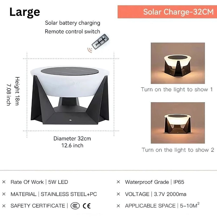Sunlit Modern Outdoor Led Solar Light – Seus Lighting